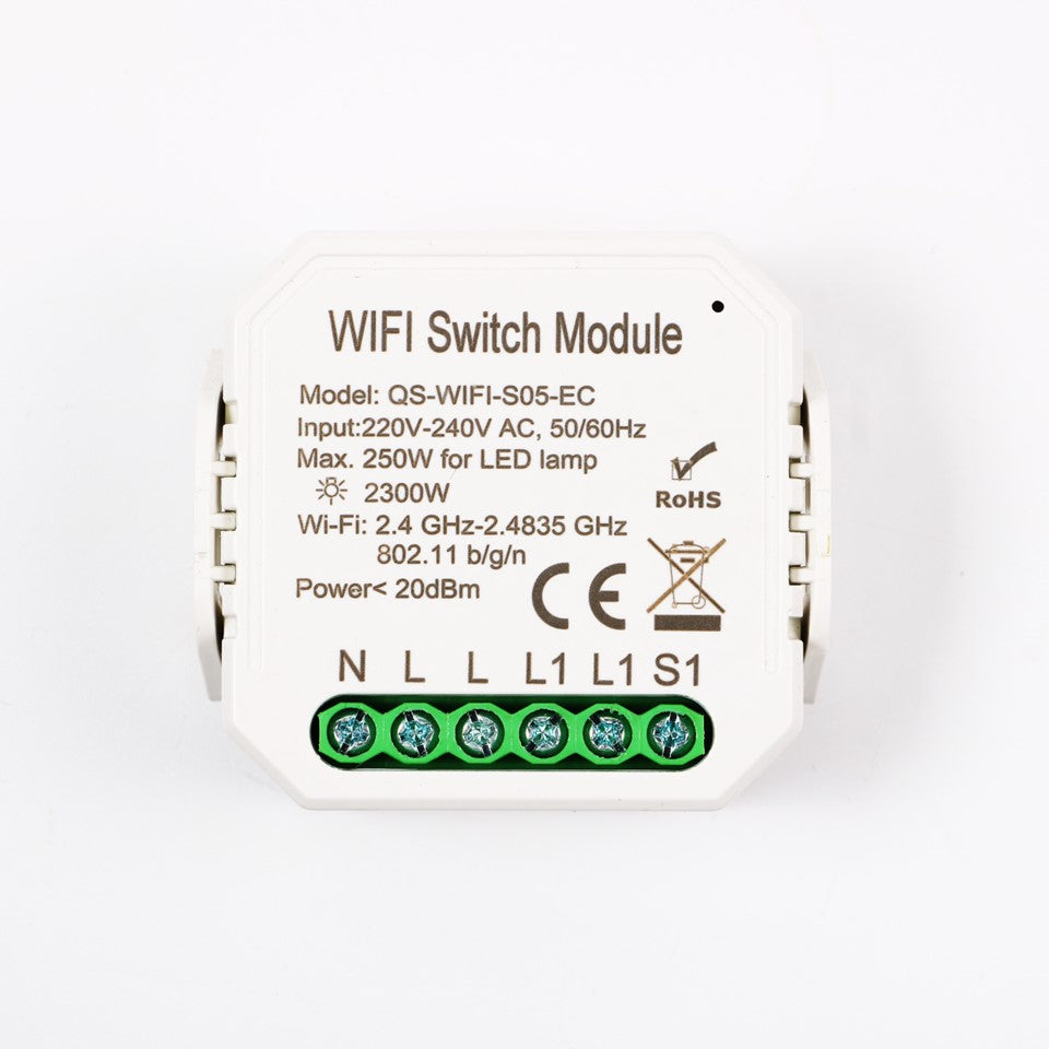 SM-WIFI-S05-EC 1 channel WiFi Switch Module with energy monitoring fun ...